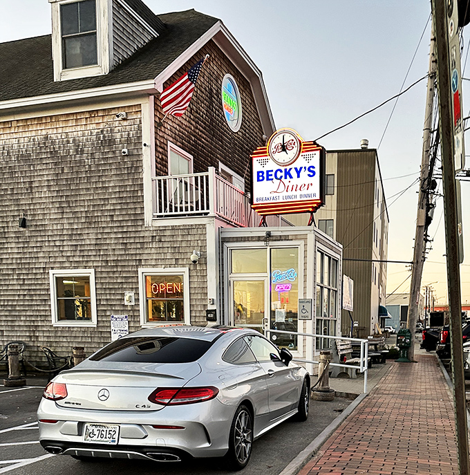 Dawn breaks at Becky's Diner. Early birds get the worm, but early risers here get the best breakfast in Portland!