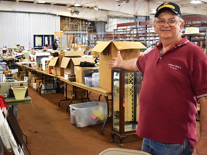 Prepare for sensory overload at Colonel Dick's! From Elvis lamps to armadillo figurines, it's a wonderland of "Why not?"