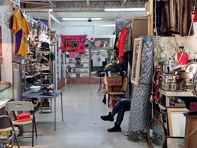 Aisles of curiosities await! County Line's indoor market is a labyrinth of lovely oddities.
