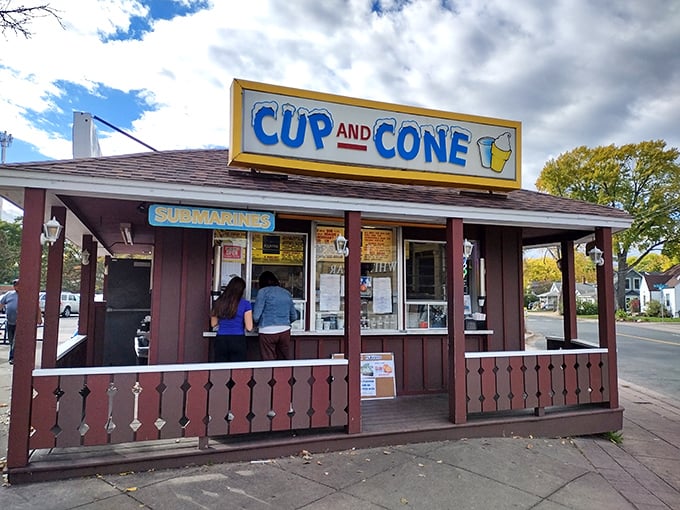 Where summer never ends! Cup and Cone's cozy exterior invites you to step back in time and indulge in frozen perfection.