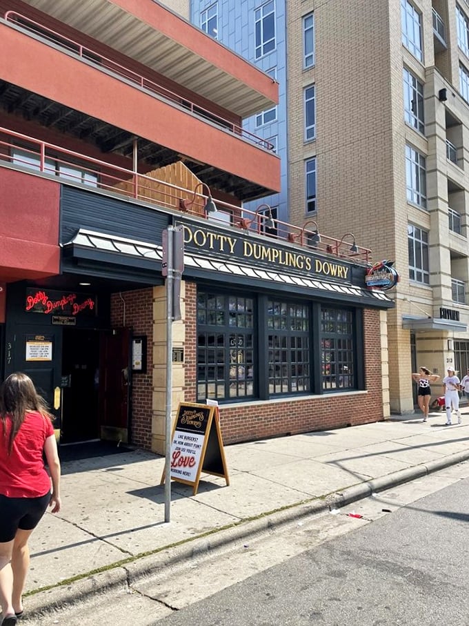 Quirky name, serious flavors. Dotty's serves up burgers that'll make you want to propose... to your plate.
