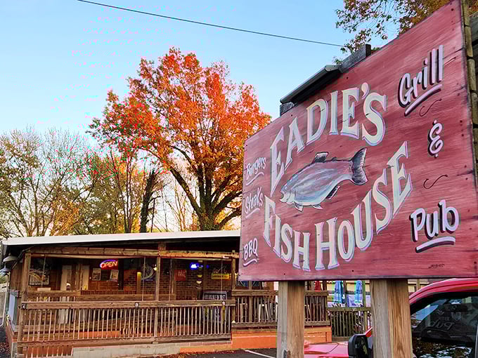Fish out of water? Not at Eadie's! This cozy cabin-turned-seafood-haven proves great catches can be found far from the shore.