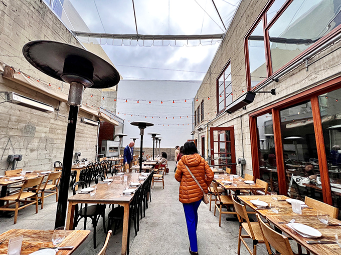 Lights, camera, appetite! Foreign Cinema's outdoor courtyard transforms al fresco dining into a cinematic experience.