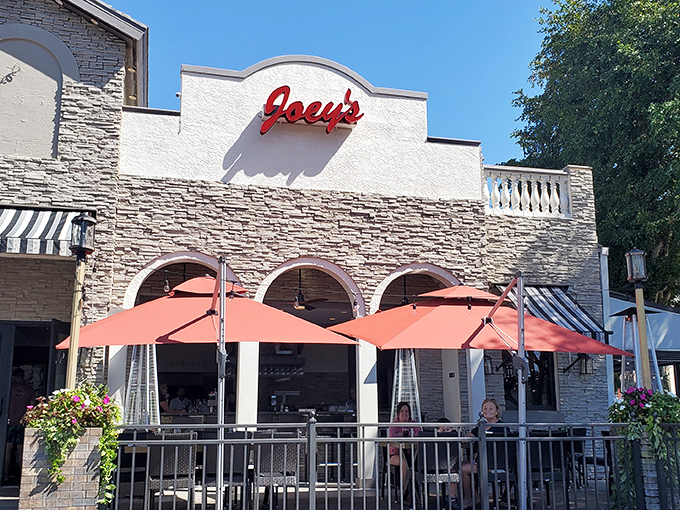 Patio pizza party! Joey's outdoor seating is the perfect spot to savor a slice of Marco Island magic.