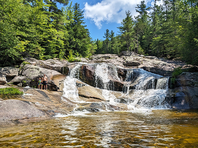Granite slides and natural pools: Step Falls puts the 'awe' in awesome. Who needs a theme park when you've got this?