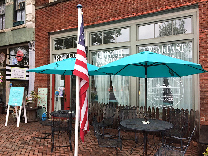 The grand courthouse holds court in the town center, probably gossiping about the younger buildings' lack of cornices.