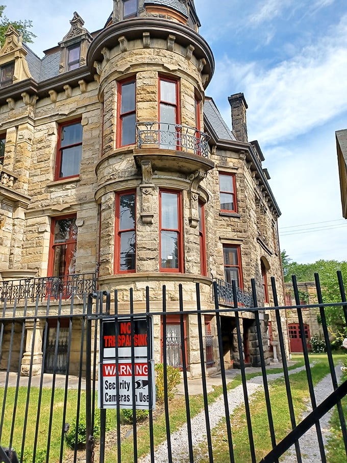 Gothic Revival meets Midwest nice at Franklin Castle. It's the kind of place that makes white sheets fashionable year-round.