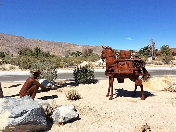 Desert art that's more than just horsing around. These rusty riders are like the world's most patient cowboys, forever waiting for their next adventure.