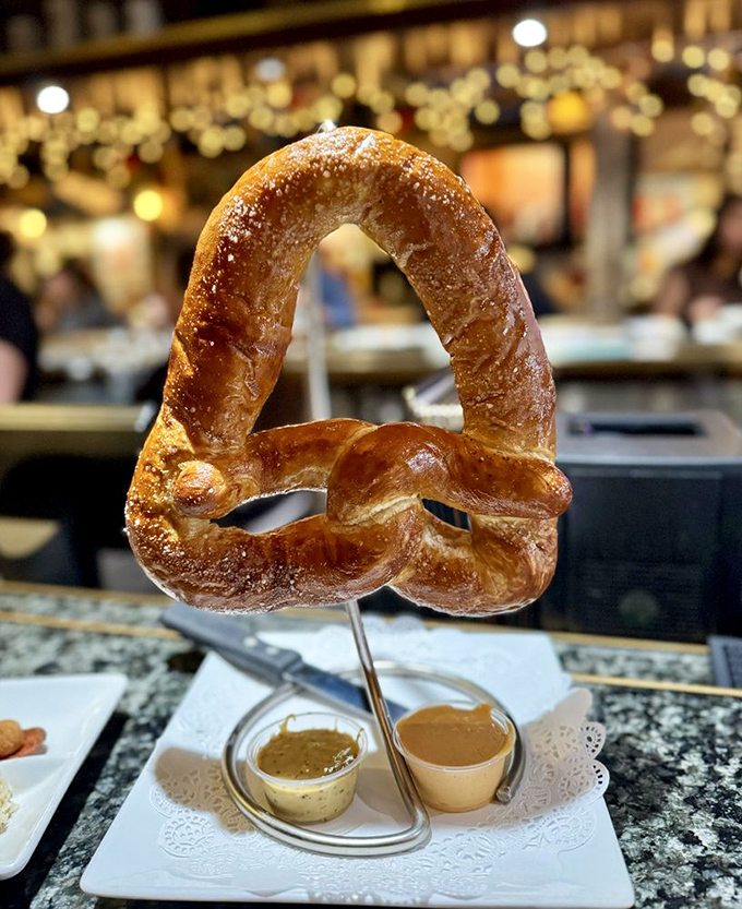The Bavarian pretzel: part bread, part sculpture, all delicious. It's knot your average appetizer!