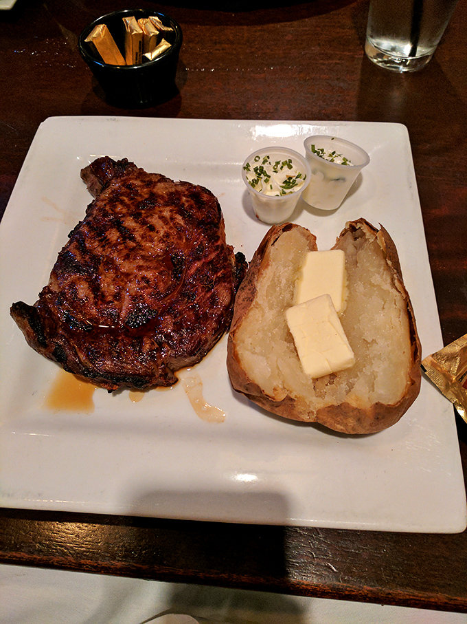 They say it's the best steak in town, and who are we to argue? This plate is a carnivore's dream come true.