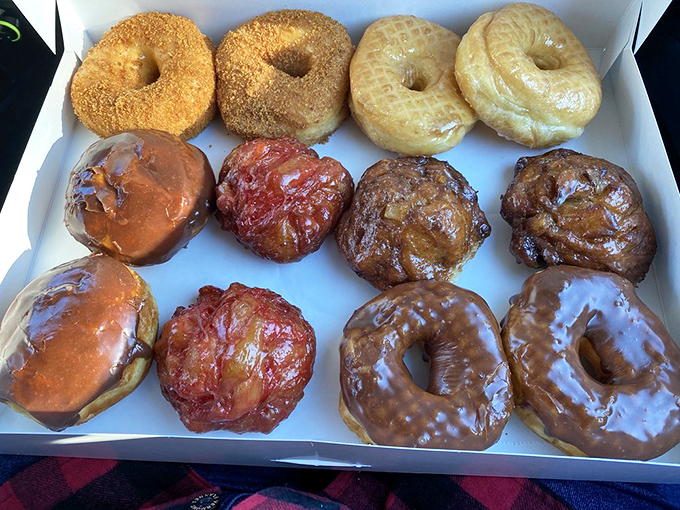 Donut worry, be happy! This box of assorted delights is like a treasure chest for your sweet tooth.