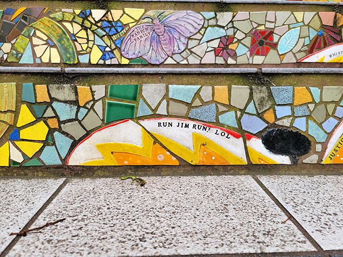 Each step is a masterpiece. It's like walking through a kaleidoscope&mdash;just be careful not to get too dizzy on your way up!