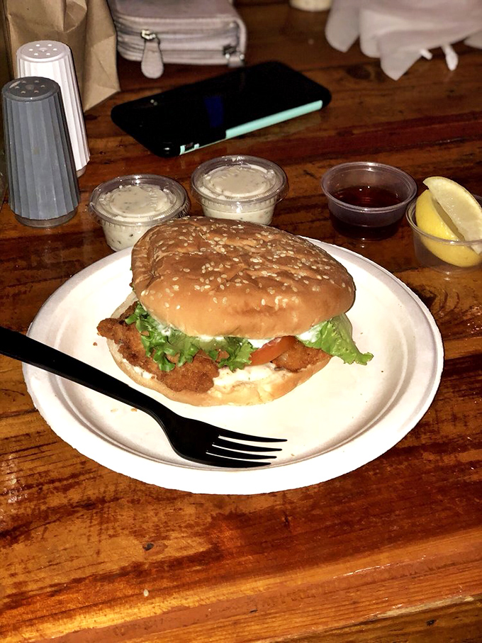 Not your average fish sandwich. This beauty could make even Poseidon trade in his trident for a fork.