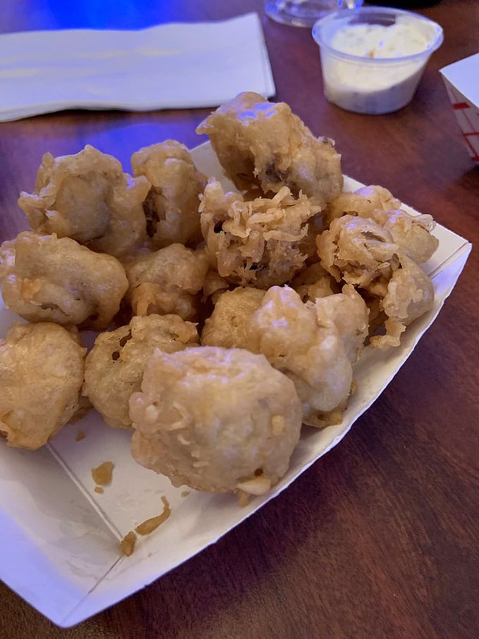 Mushroom lovers, rejoice! These golden-fried fungi are like nature's popcorn, only better.