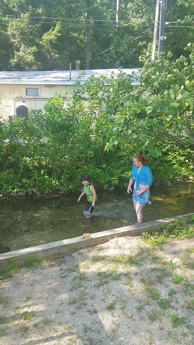 Nature's kiddie pool! This babbling brook is perfect for tiny toes and big imaginations alike.