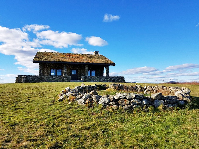 Stone cottage or fairy tale come to life? This charming structure looks like it's waiting for Goldilocks or the Three Bears to move in.