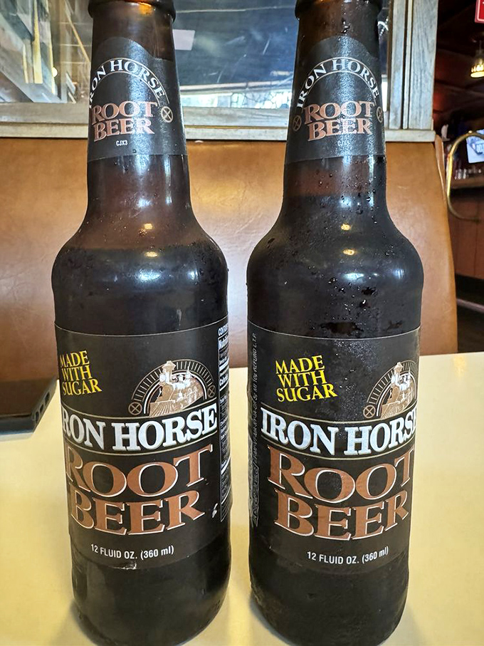 Not your average root beer float! Iron Horse brings a galloping good time to wash down that cheesy masterpiece.