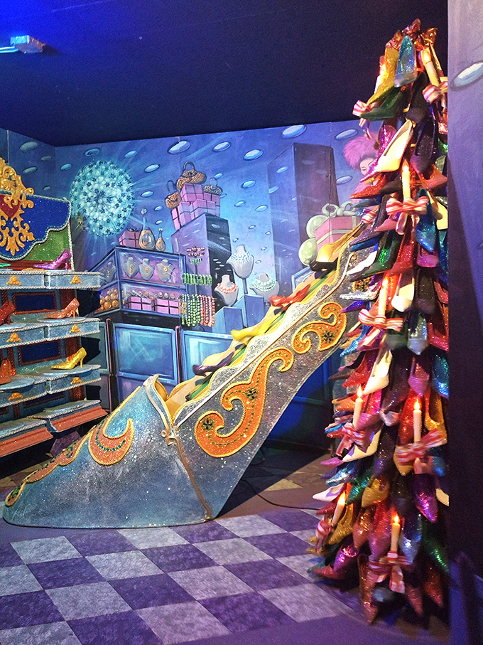 If Cinderella were an alien princess, this would be her shoe closet. A dazzling display that's equal parts "Project Runway" and "The Twilight Zone."