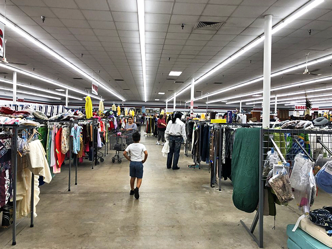 Treasure hunters in their natural habitat. Watch as savvy shoppers navigate the aisles, their carts filling with unexpected delights.