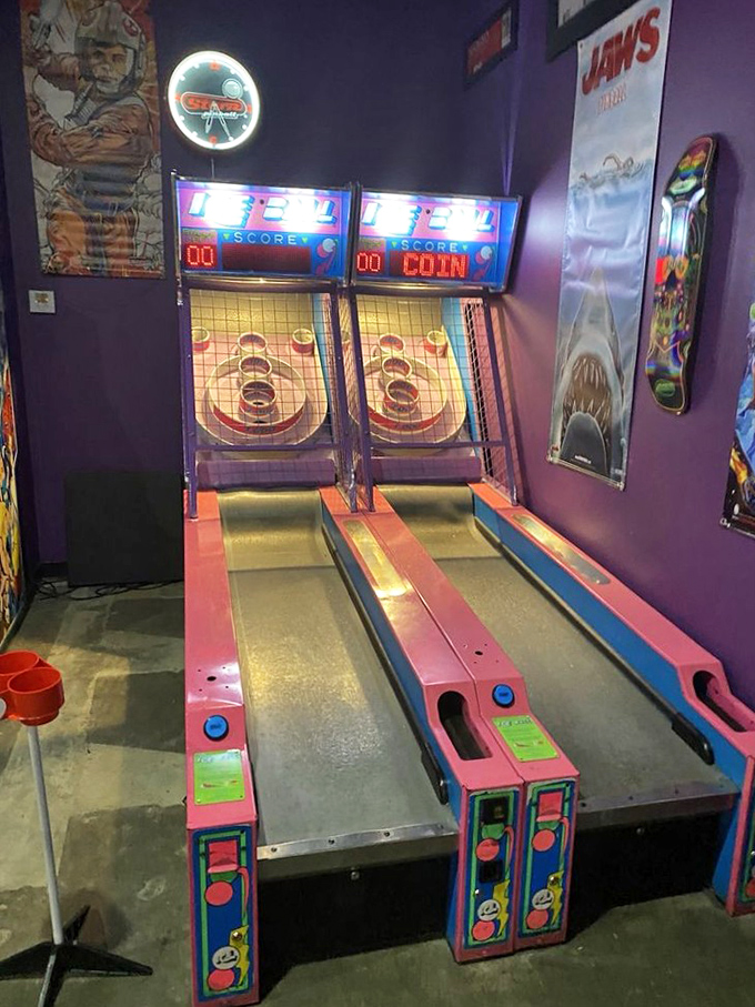 Skee-Ball: where your childhood dreams of joining the circus meet your adult need for pointless competition. Roll on, friends!