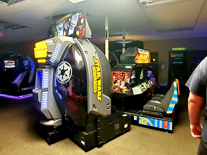 In a galaxy not so far away... Pilot the Millennium Falcon through hyperspace (or at least pretend to). Han Solo would be proud.