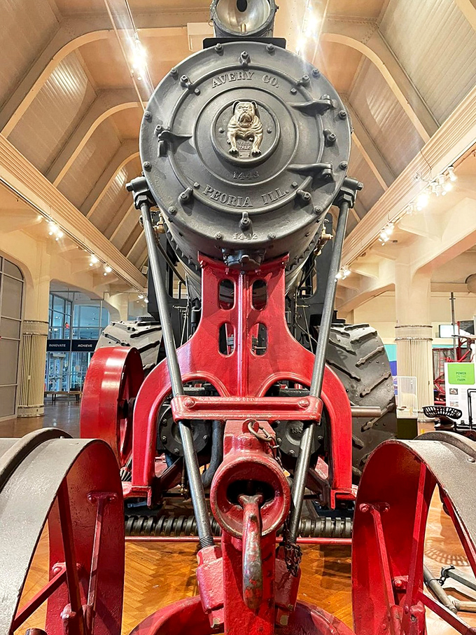 Iron horse majesty: This steam-powered behemoth once thundered across the plains, now it stands as a monument to industrial might.
