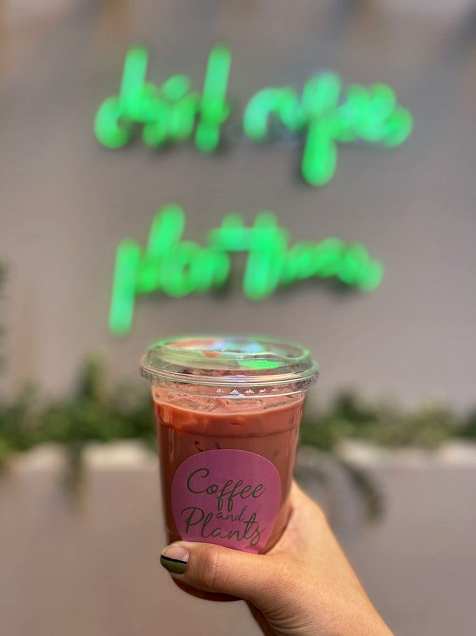 The Rose Bowl Latte: where coffee meets garden party. It's like your grandma's prized roses decided to take a dip in your morning brew. Pinkies up!