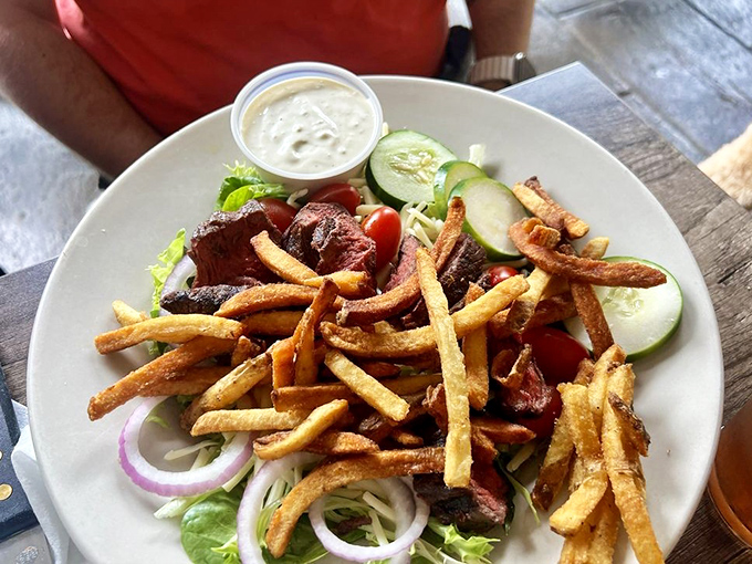 A salad that even Ron Swanson would approve of. Who says you can't have your steak and eat your greens too?