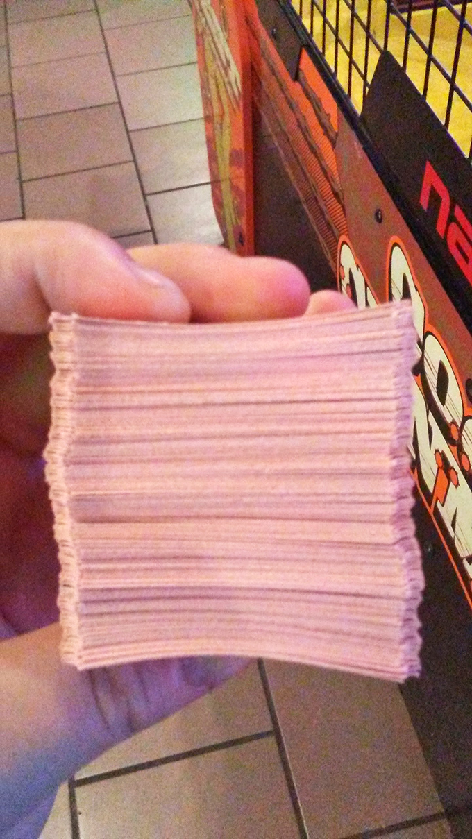 The currency of childhood dreams. These tickets are worth their weight in plastic spider rings and sticky hand toys.