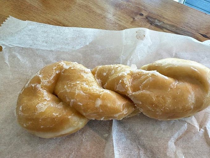 Twist and shout! This glazed beauty is so perfectly coiled, it could make a pretzel feel inadequate. Deliciously dizzying!