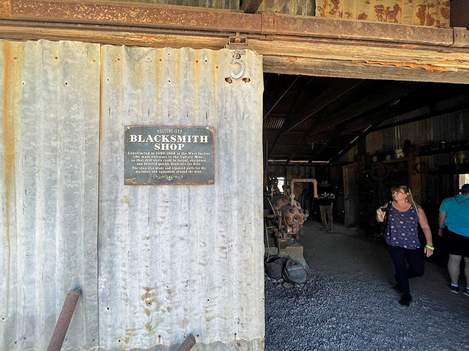 The blacksmith shop: where muscles were flexed and horseshoes were lucky. No need for a gym membership when you're hammering iron all day.