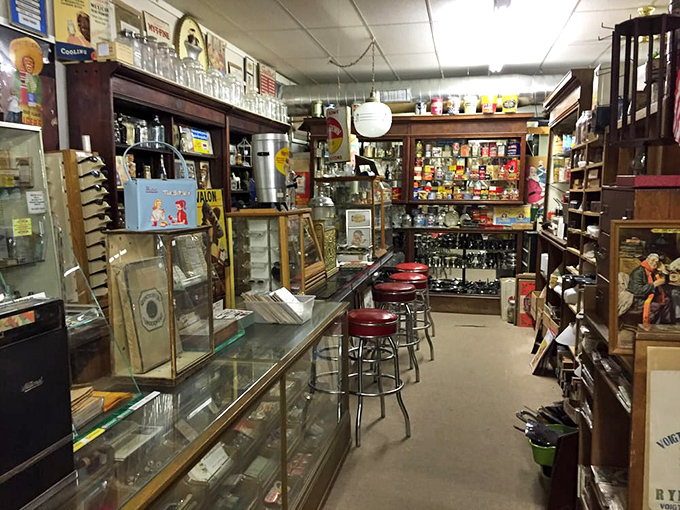 Step right up to the counter of curiosities! It's like a general store from a Western movie, but with better lighting and fewer tumbleweeds.
