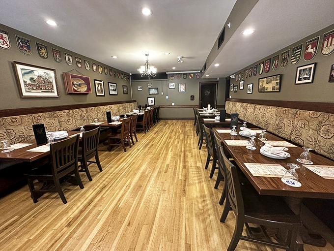 Where every meal feels like a family reunion – minus the awkward small talk. This cozy dining area serves up warmth by the plateful.