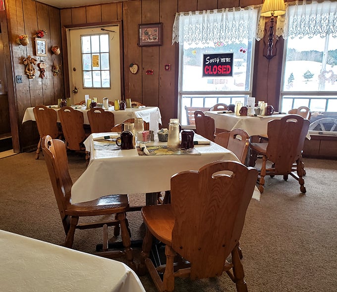 Pull up a chair and stay awhile! This dining area is serving up nostalgia with a side of small-town charm.