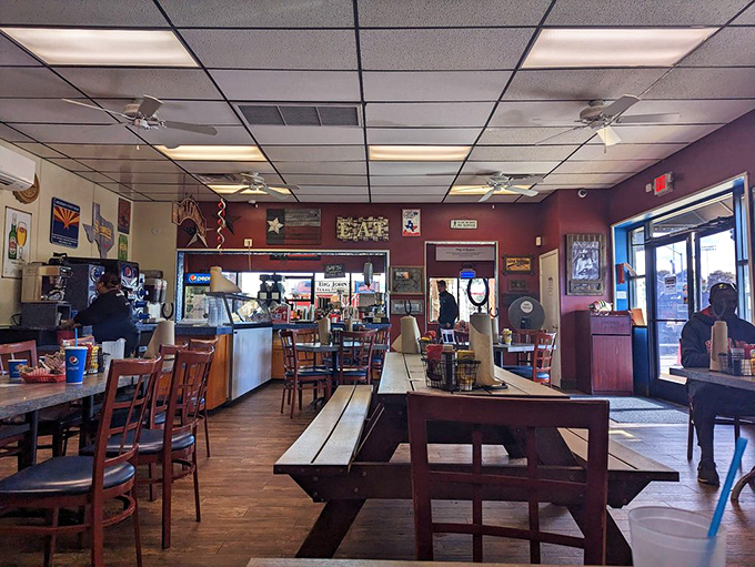 Welcome to BBQ paradise! Where the tables are communal, the sauce is plentiful, and calories don't count.