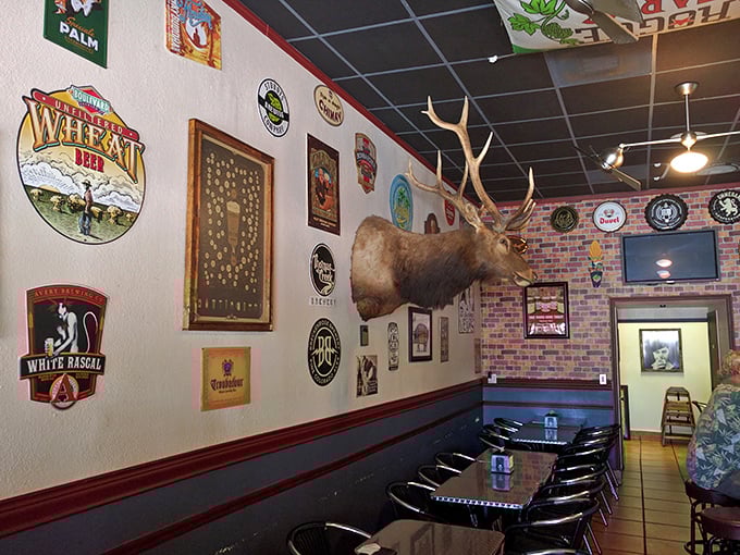 Where antlers meet appetite! This dining area is like a hunting lodge that took a detour through flavor town.
