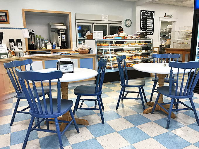 Pull up a chair in this cozy dining area. It's the perfect spot for plotting world domination or, you know, just enjoying a cup of joe.
