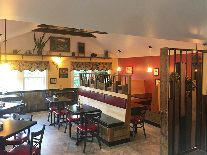 A dining area that feels like your coolest friend's living room. Come for the food, stay for the cozy vibes.