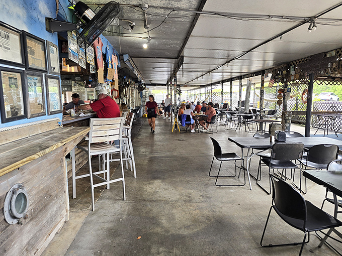 Pull up a chair and stay awhile. This dining area is where strangers become friends, and friends become family.