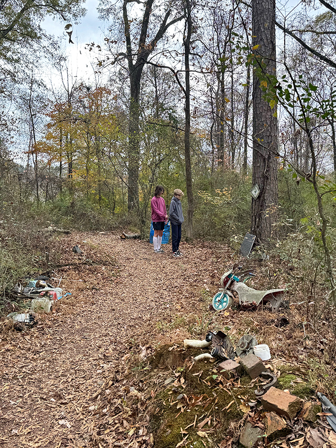 Curiosity didn't kill the cat, but it might freak it out! Two hikers discover that on this trail, every turn reveals a new surprise.