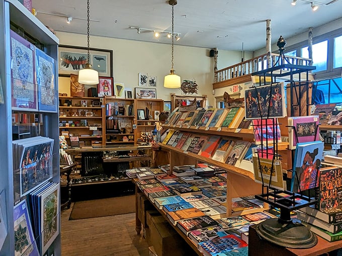 From floor to ceiling, a feast for the eyes and mind. Who needs a stairway to heaven when you have shelves to enlightenment?