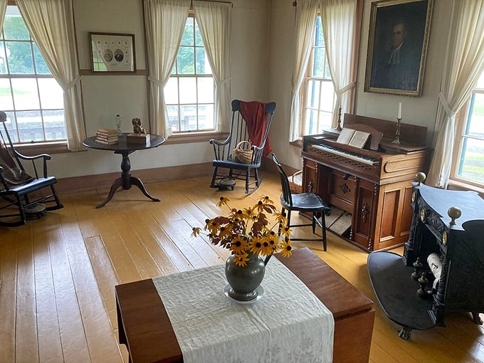 Inside the house, every room tells a story. It's like a 19th-century reality show, but with better manners and fewer commercials.