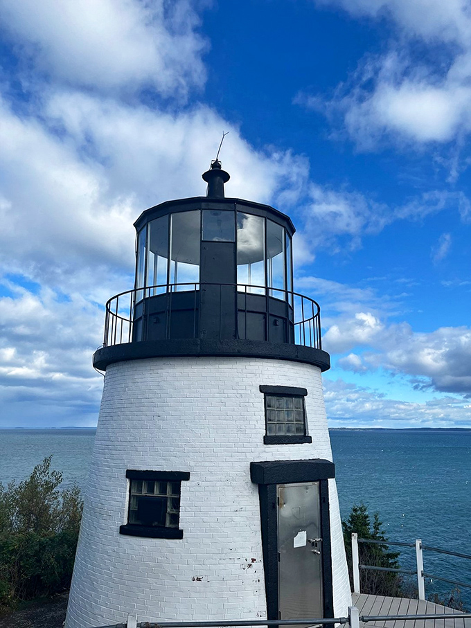 Up close and personal: The lighthouse looks like it's ready for its close-up, Mr. DeMille. Cue the dramatic sea breeze!