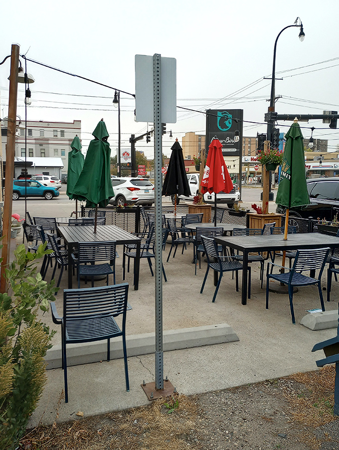 Outdoor seating that's more refreshing than a cool breeze on a hot day. Pull up a chair and let the people-watching begin!
