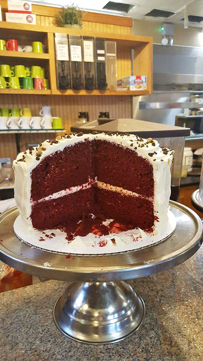 Red velvet cake so luxurious, it deserves its own velvet rope. One bite and you'll swear you've found the holy grail of desserts.