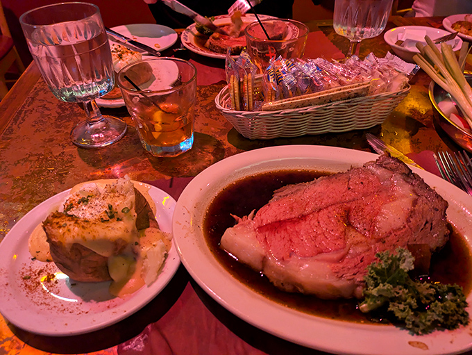 Behold, the crown jewel of beef! This Rib Eye steak is so juicy, you might need a bib &ndash; or better yet, a snorkel.