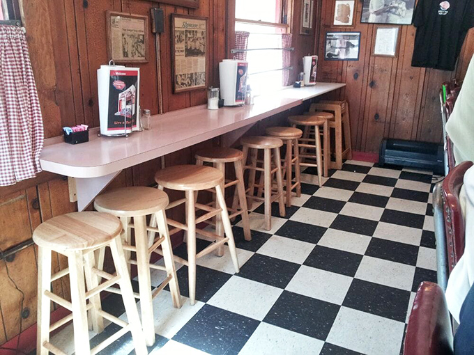 Pull up a stool and join the breakfast club. This counter isn't just for eating; it's where strangers become friends over shared stories and bottomless coffee.