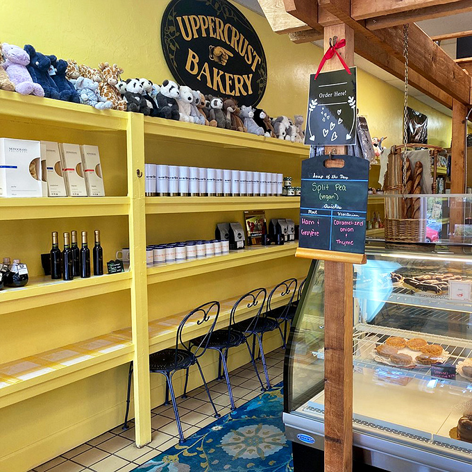 Cozy corner alert! This little nook is where calories don't count and gossip flows as freely as the coffee.