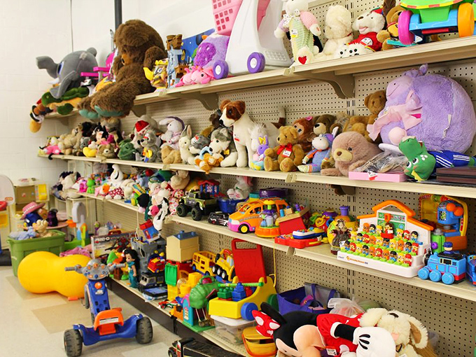 Toy story come to life: Where childhood memories line the shelves, ready for their next adventure.