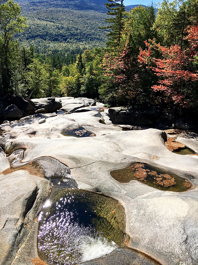 Nature's own infinity pools. These water-filled potholes are like geological shot glasses - Earth's way of saying "Cheers!"